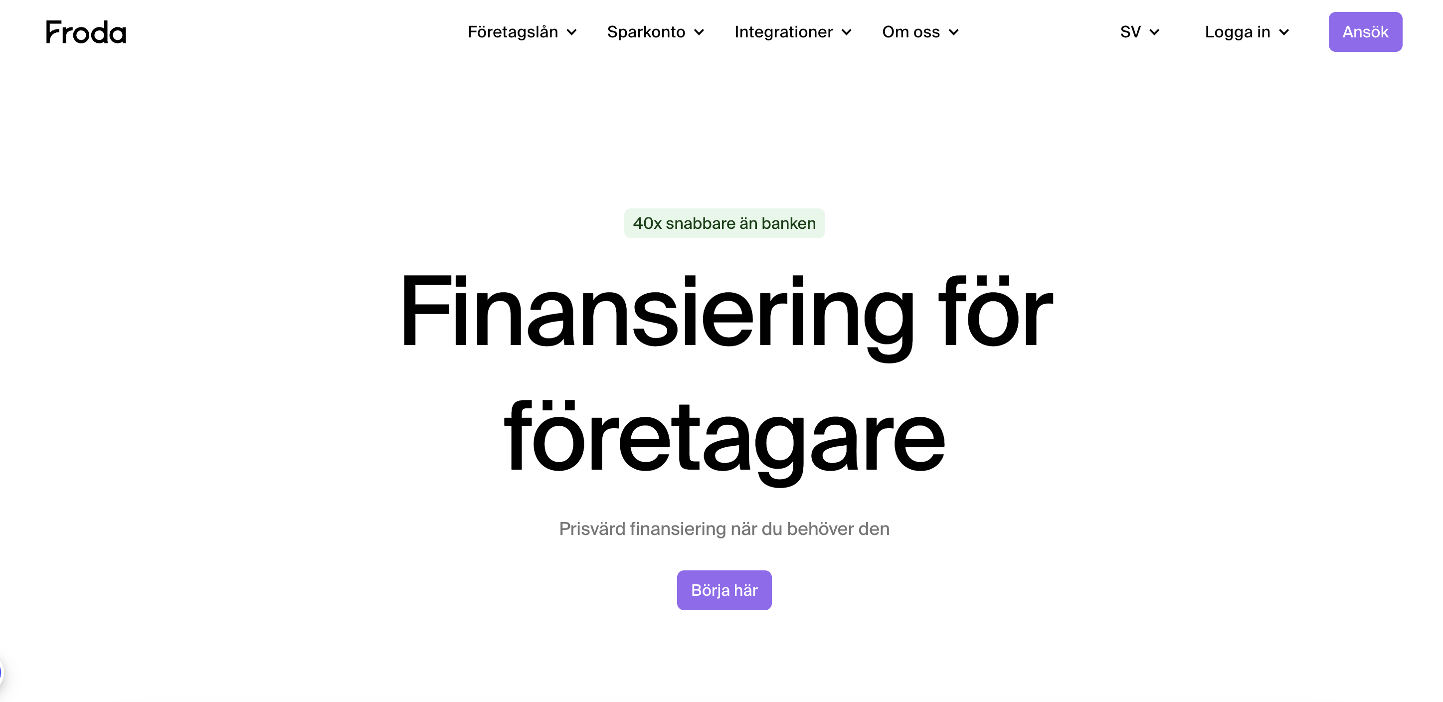 Froda Företagslån - Recension med betyg 2025